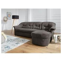 Ecksofa DOMO collection "Sarafina L-Form", grau (stone), B:232cm H:83cm T:146cm, Luxus-Microfaser (92% Polyester, 8% Nylon), Microfaser PRIMABELLE (100% Polyester), Microfaser PRIMABELLE (100% Polyester) / Struktur (90% Polyester; 10% Polyacryl), Sofas, wahlweise mit Bettfunktion, optional mit Federkern