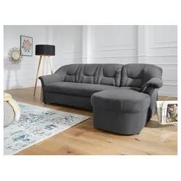 Ecksofa DOMO collection "Sarafina L-Form", grau, B:232cm H:83cm T:146cm, Luxus-Microfaser (92% Polyester, 8% Nylon), Microfaser PRIMABELLE (100% Polyester), Microfaser PRIMABELLE (100% Polyester) / Struktur (90% Polyester; 10% Polyacryl), Sofas, wahlweise mit Bettfunktion, optional mit Federkern