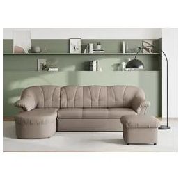 Ecksofa DOMO collection "Pegnitz L-Form" Sofas Gr. B/H/T: 238cm x 82cm x 141cm, Struktur, Recamiere links, mit Bettfunktion, beige wahlweise mit Bettfunktion