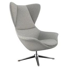 Ohrensessel FLEXLUX "Stilo Relaxsessel, TV-Sessel" Sessel Gr. Chenille, B/H/T: 90 cm x 115 cm x 88 cm, grau (sophisto grey) Solitär, Stil-Ikone, drehbar, Fuß Aluminium