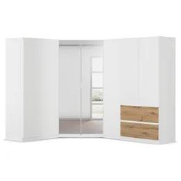 Schrank-Set Rauch "Kleiderschrank Schrank Garderobe Wäscheschrank COSTA mit Spiegel" Kastenmöbel-Sets Gr. B/H/T: 208cm x 197cm x 253cm, weiß (alpinweiß/eiche artisan) viel Platz, grifflose Front und Push-to-Open Funktion MADE IN GERMANY