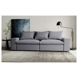 3-Sitzer Andas "Venslev" Sofas Gr. B/H/T: 230cm x 83cm x 120cm, Struktur, grau (gray) Lounge-Sofa, mit extra tiefer Sitzfläche und losen Kissen