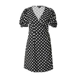 MONKI Kleid Damen Größe 38 schwarz / weiß Winterkleid