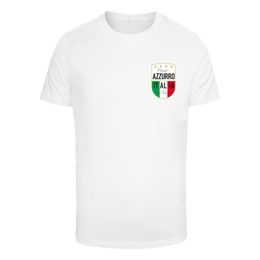 Mister Tee Shirt 'Azurro Italia' Herren Gr&ouml;&szlig;e XXL gold / grasgr&uuml;n / feuerrot / wei&szlig;