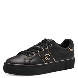 Tamaris Sneaker Damen Gr&ouml;&szlig;e 36 gold / schwarz