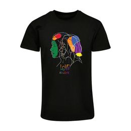 Merchcode T-Shirt 'Love Is Love' Herren Größe 4XL grün / orange / rot / schwarz