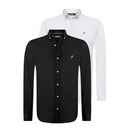 Jacey Quinn Business Shirt 'Oxford' male Black, White size L