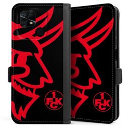 DeinDesign Handyhülle Offizielles Lizenzprodukt 1.FCK Dauerkarte, Xiaomi Redmi 10C Hülle Handy Flip Case Wallet Cover Handytasche Leder, schwarz