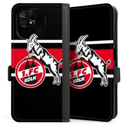 DeinDesign Handyhülle 1. FC Köln Offizielles Lizenzprodukt Colour Stripes 1.FC, Xiaomi Redmi 10C Hülle Handy Flip Case Wallet Cover Handytasche Leder