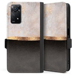DeinDesign Handyhülle Abstrakt Black & White Trends Concrete Sky, Xiaomi Redmi Note 11 4G Hülle Handy Flip Case Wallet Cover, schwarz