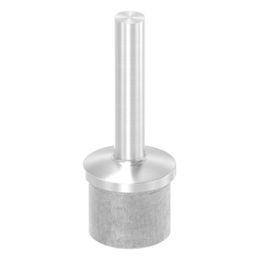 Fenau Treppengeländer Handlaufstütze aus einem Stück für 42,4x2,6 mm V4A, silberfarben