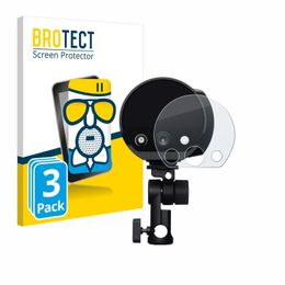 BROTECT Displayschutzglas Schutzglas für Profoto B10X, 3 Stück, Schutzfolie Display Schutz Glas Folie matt, weiß