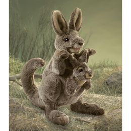Folkmanis Handpuppen Handpuppe Folkmanis Handpuppe Känguruh mit Baby 3178 (Packung)