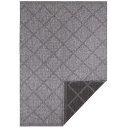 NORTHRUGS Teppich In- & Outdoor Wendeteppich Corsica Schwarz Anthrazit, rechteckig, Höhe: 5 mm