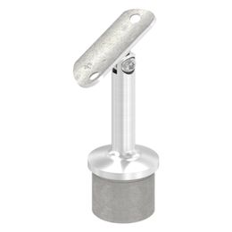 Fenau Treppengeländer Handlaufstütze aus einem Teil für 42,4x2,6 mm Rohr mit Gelenk und, silberfarben