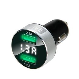 COFI 1453 Dual USB Smart Charging Autoladegerät Ladegerät mit Display USB-Ladegerät, schwarz