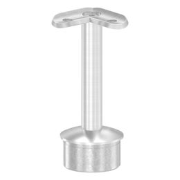 Fenau Treppengeländer Handlaufstütze mit Halteplatte 90° für Ø 42,4 mm V2A, silberfarben