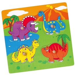 Viga® Holzspielzeug Stapelspielzeug Viga 59565 Flachpuzzle aus Holz - Dinosaurier