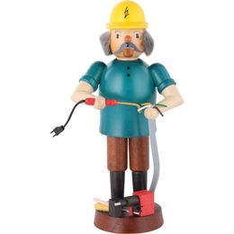 Dregeno Erzgebirge Räuchermännchen Elektriker (17cm) Räuchermann von Dregeno Seiffen