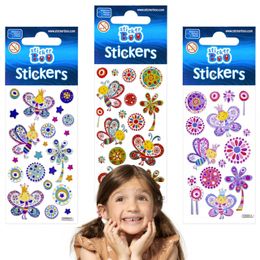 Sarcia.eu Stickerbuch Set von bunten Stickern Schmetterlinge, Aufkleber für Mädchen