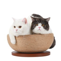 Canadian Cat Company Kratzsäule Kratzschale Bowl - Sisalschale zum kratzen und Schlafen, Liegemulde für Katzen aus Sisal, ca. 45 x 45 x 16 cm