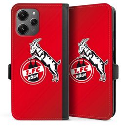 DeinDesign Handyhülle 1. FC Köln Offizielles Lizenzprodukt EffZeh 1. FC Köln rot, Xiaomi Redmi 12 Hülle Handy Flip Case Wallet Cover Handytasche Leder