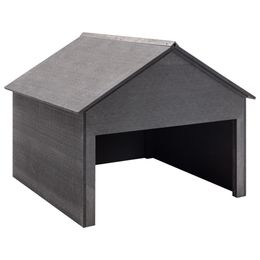 vidaXL Mähroboter-Garage Rasenmäher Garage Grau 80x80x70 cm WPC