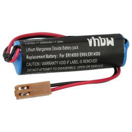 vhbw passend für Mitsubishi ER6V C4 (2000 mAh, 3,6 V, Li-Ion) Akku Li-Ion 2000 mAh, schwarz