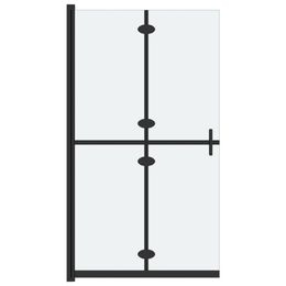 vidaXL Duschwand Faltbare begehbare Duschwand ESG-Glas mattiert 80x190 cm