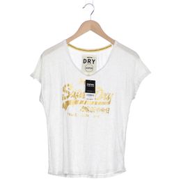 Superdry Damen T-Shirt, cremeweiß, Gr. 36