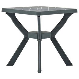 vidaXL Gartentisch Bistrotisch Grün 70x70x72 cm Kunststoff (1-St)