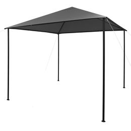 vidaXL Partyzelt Pavillon 3x3 m Anthrazit Stoff und Stahl 180 g/m²