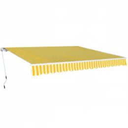 vidaXL Markise Gelenkarmmarkise 600 cm Gelb/Weiß (1-St)