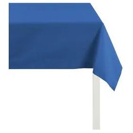 Tischdecke Apelt "4362 Rips - UNI" Gr. 4, blau, B:140cm L:250cm, Polyester, Baumwolle, Tischdecken, UNI-BASIC