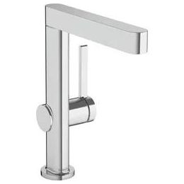 Waschtischarmatur Hansgrohe "Finoris" Armaturen Gr. H/T: 24,8cm x 21,6cm, silberfarben (chrom) 23cm, mit Schwenkauslauf und Push-Open Ablaufgarnitur