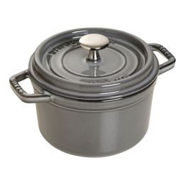 Staub La Cocotte 16 cm, rund, Graphit-Grau, Gusseisen