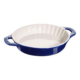 Staub Ceramique Kuchenform 24 cm, rund, Dunkelblau, Keramik