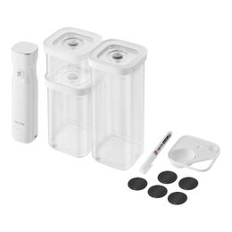 Zwilling Fresh & Save Cube Vakuum Starter Set, S / 6-tlg, Transparent-Weiß