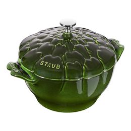 Staub La Cocotte 22 cm, Artischocke, Basilikum-Grün, Gusseisen