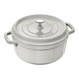 Staub La Cocotte 26 cm, rund, Weisser Trüffel, Gusseisen