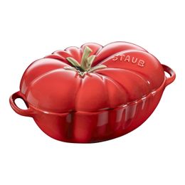 Staub Ceramique Tomaten Cocotte 0.5qt - Cherry 16 cm, Tomate, Kirsch-Rot, Keramik