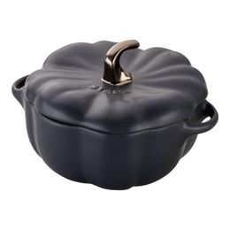 Staub Ceramique Cocotte 15 cm, Kürbis, Schwarz, Keramik