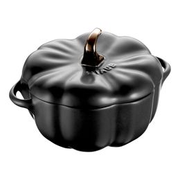 Staub Ceramique Cocotte 12 cm, Kürbis, Schwarz, Keramik