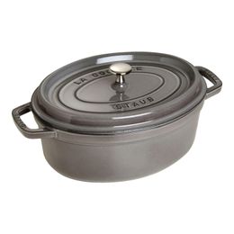 Staub La Cocotte 29 cm, oval, Graphit-Grau, Gusseisen