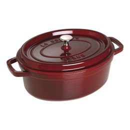 Staub La Cocotte 29 cm, oval, Grenadine-Rot, Gusseisen