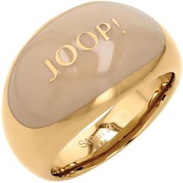 JOOP! Fingerring JOOP "2038027/-28/-29/-30" Fingerringe Gr. 58, Edelstahl, 5 mm, gelb (gelbgoldfarben) Damen mit Emaille