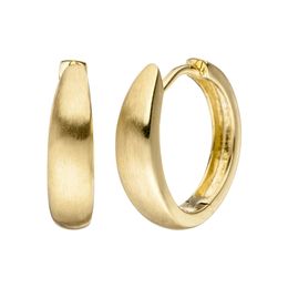 Jobo Damen Paar Creolen, 14,9mm, Gelbgold 333, gold, Gelbgold 333, Ohrringe, 333 Gold