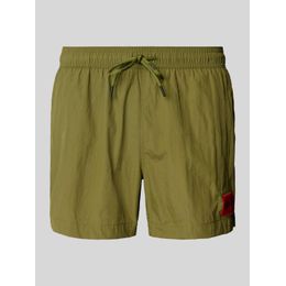 Hugo Regular Fit Badehose mit Label-Patch Modell 'DOMINICA'