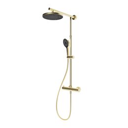 Schulte Duschsystem 'DuschMaster Rain Classic' mit Thermostat Goldoptik