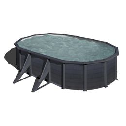 GRE Stahlwandpool-Set 'Kea' 500 x 350 x 120 cm mit Sicherheitsleiter und Sandfilteranlage
